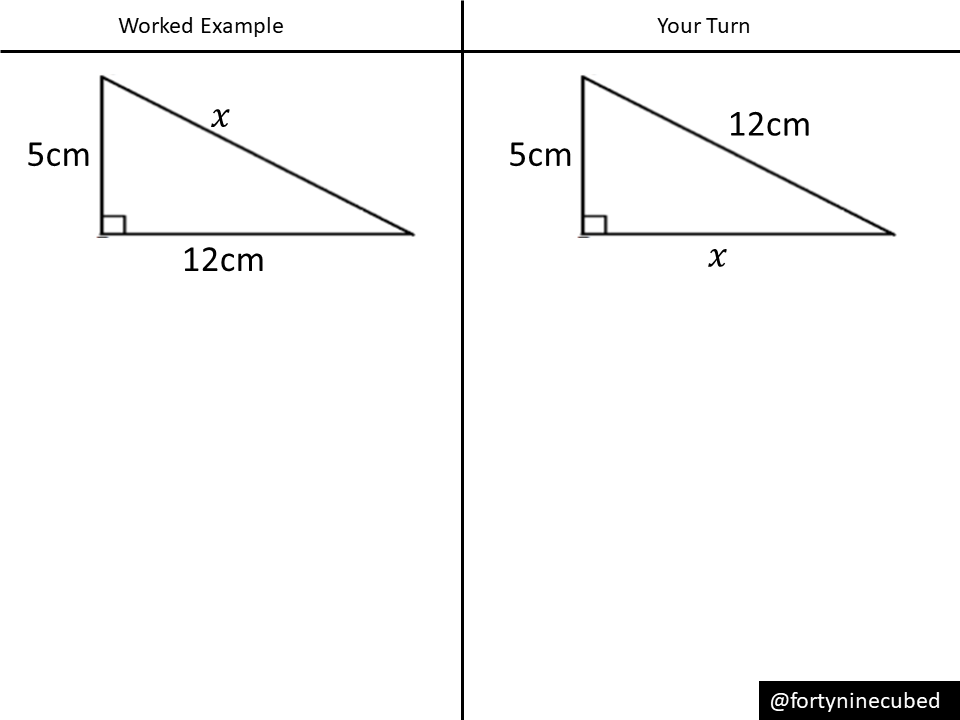 Missing Lengths With Pythagoras Theorem Variation Theory