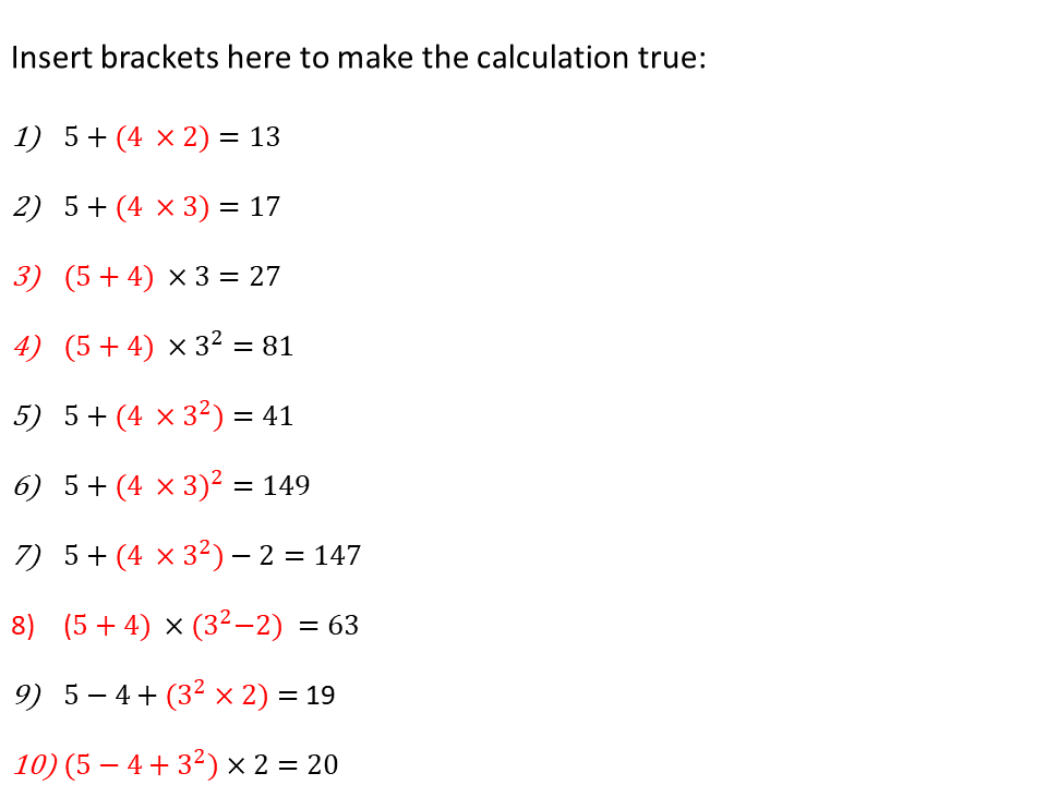 Inserting Brackets Variation Theory