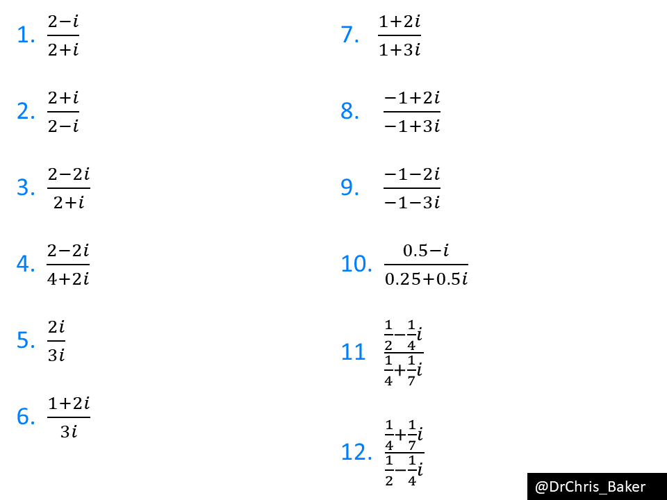 Complex Numbers Division Variation Theory