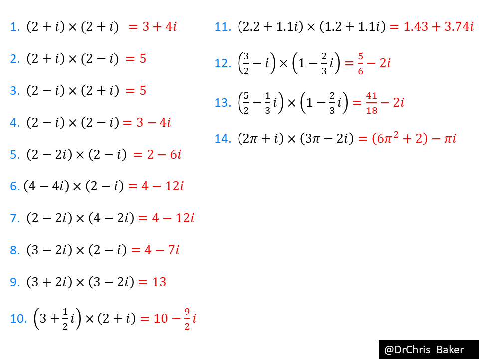 Complex Numbers Multiplication Variation Theory