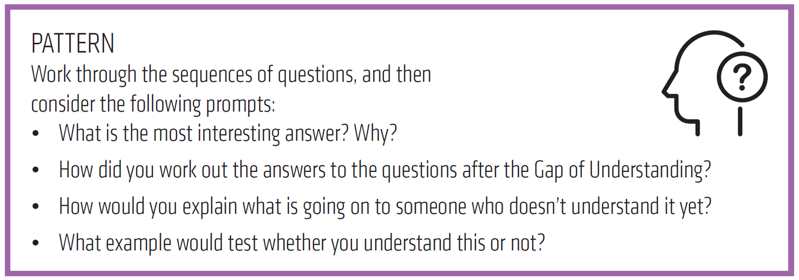 Activity type 3: Pattern – Variation Theory