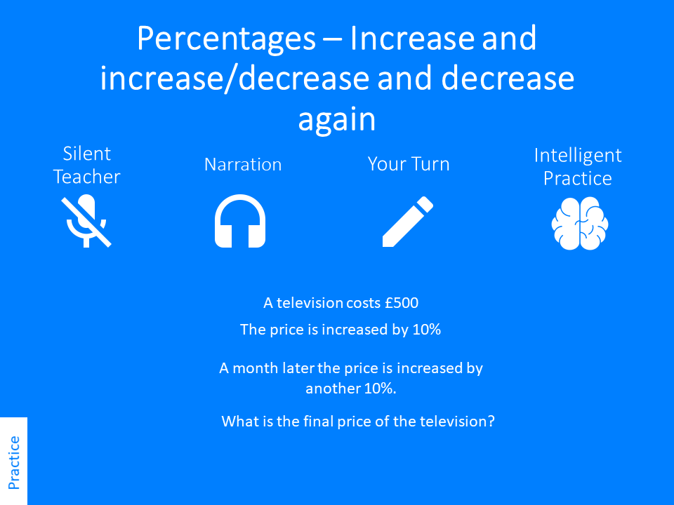 Percentages Increase And Increase Decrease And Decrease Again